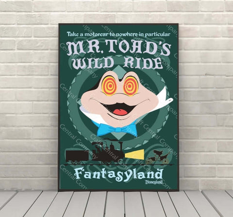 Mr. Toad's Wild Ride Disney Attraction Poster – CraftCentralCompany