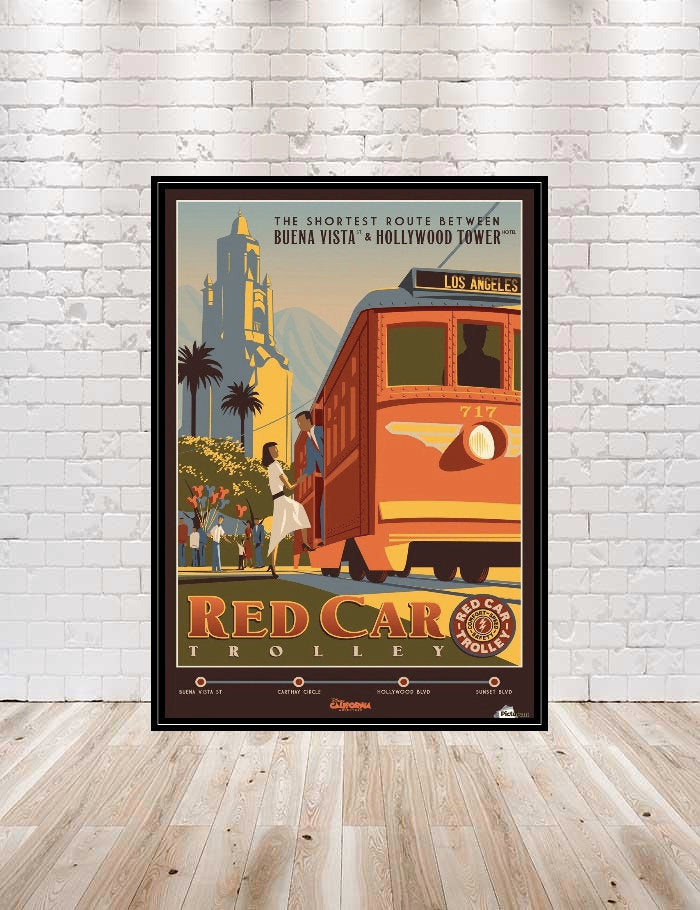 Red Car Trolley Disney Poster – CraftCentralCompany