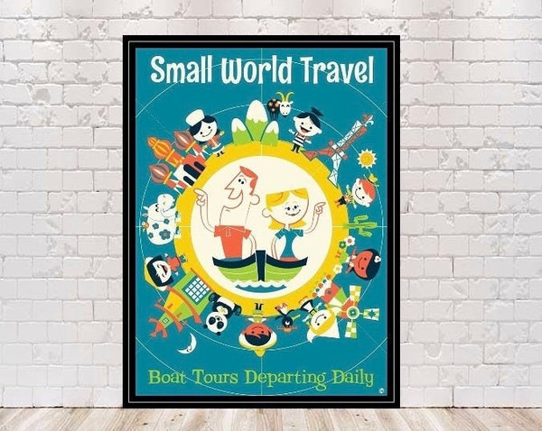 It's A Small World Poster Vintage Disney Poster Disney World Poster Si ...