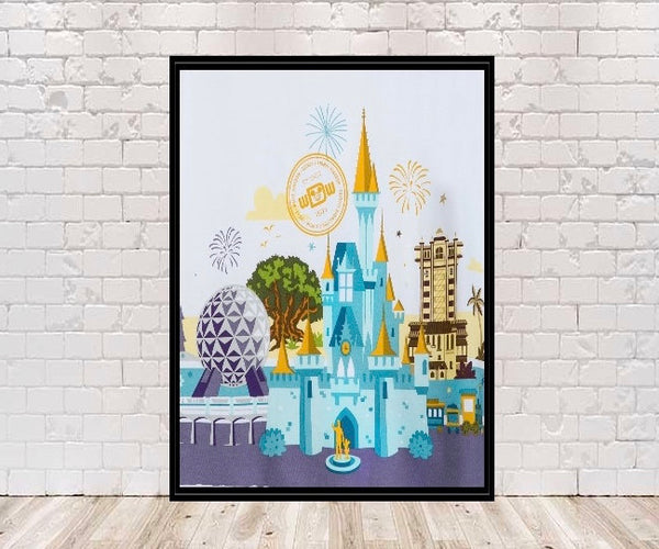Disney World Poster Vintage Disney Poster Magic Kingdom Poster Epcot P ...