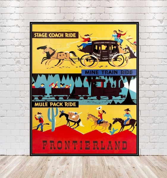 Frontierland Stage Couch Ride Poster - CraftCentralCompany