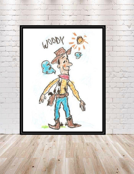 Toy Story Andy Drawing Woody Disney Movie Poster - CraftCentralCompany