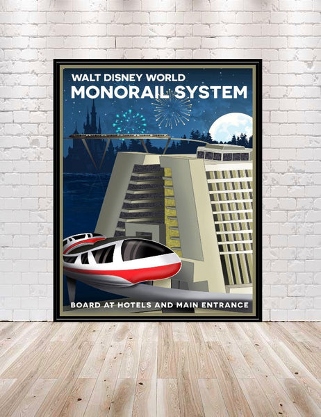 Monorail System Magic Kingdom Contemporary - CraftCentralCompany